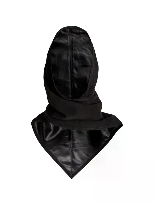 Nour Hammour Leather Balaclava - Black