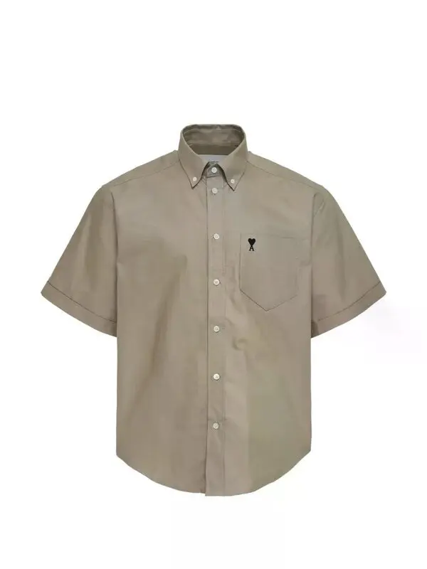 Ami Boxy Short-sleeve Shirt - Neutrals