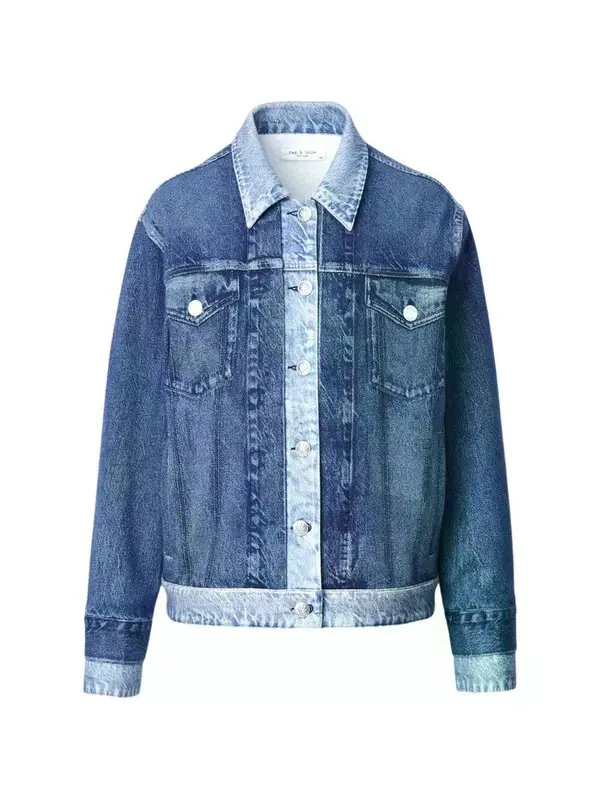 Rag & Bone Oversized Trucker Jacket - Blue