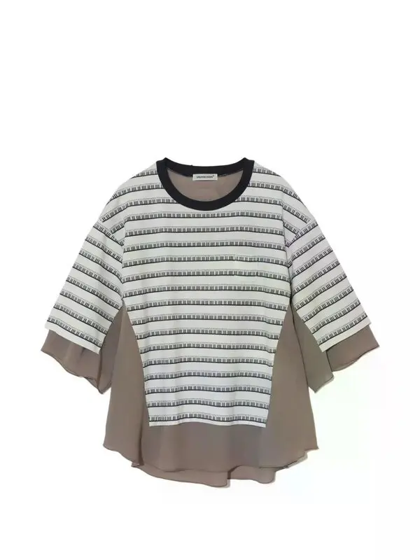 UNDERCOVERISM Stripe-details T-shirt - Neutrals