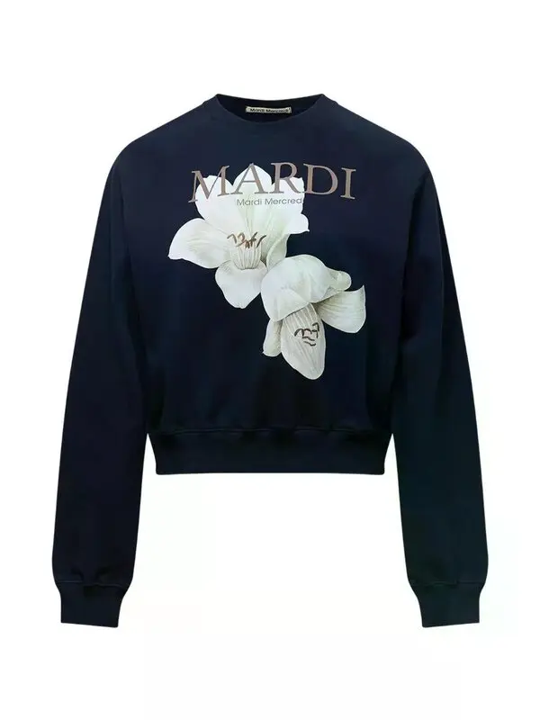 MARDI MERCREDI LES PETITES Floral-print Sweatshirt - Blue