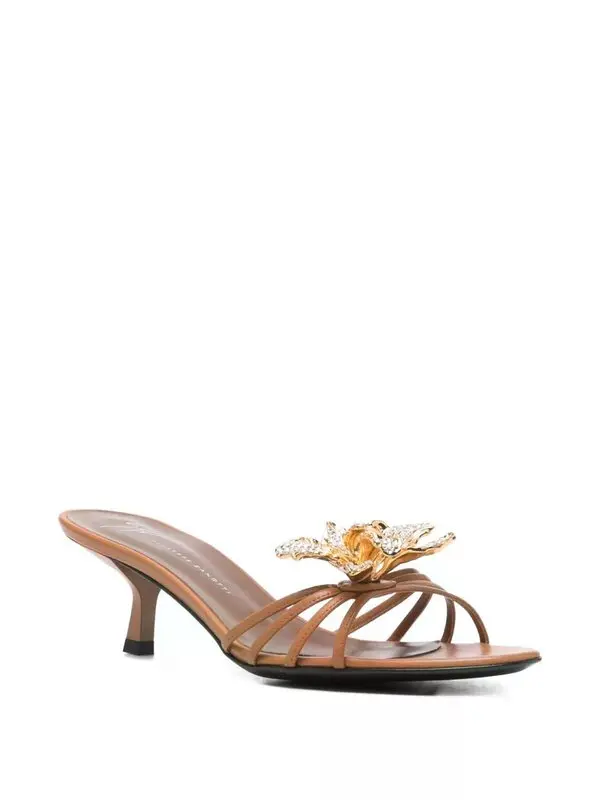 GIUSEPPE ZANOTTI Orchid-motif Sandals