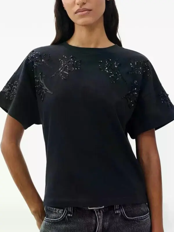 Rag & Bone Beaded Floral Boxy T-shirt