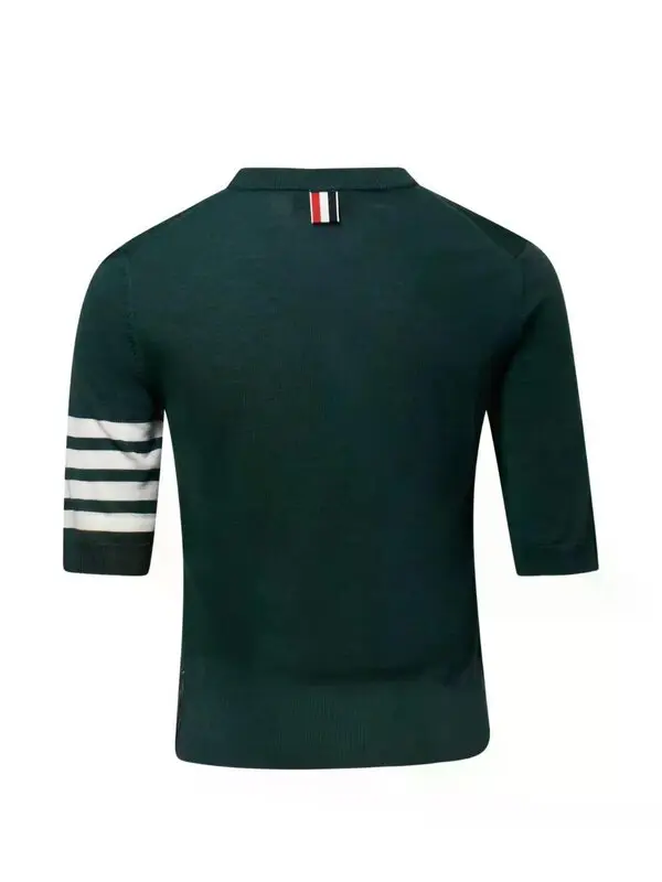 Thom Browne Striped Sleeve Tee Top