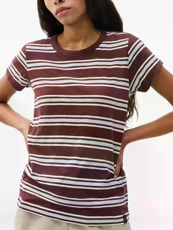 Rag & Bone Slub Striped T-shirt - Brown