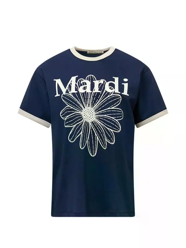 MARDI MERCREDI LES PETITES Ringer Flower T-shirt - Blue