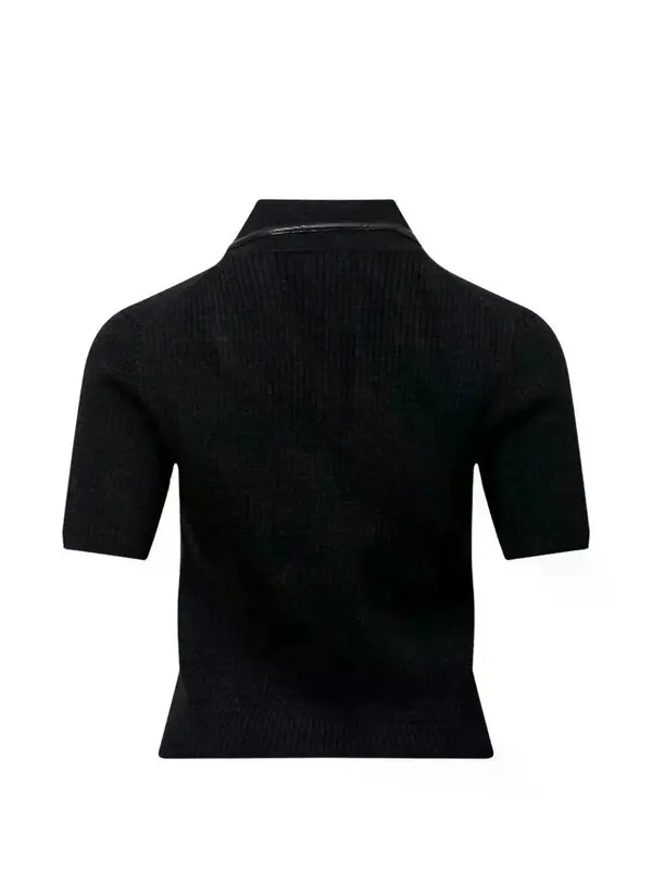 Rag & Bone Caterina Zipped Polo Top - Black