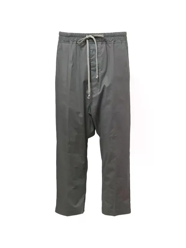 Rick Owens Drawstring-waist Cropped Trousers - Grey