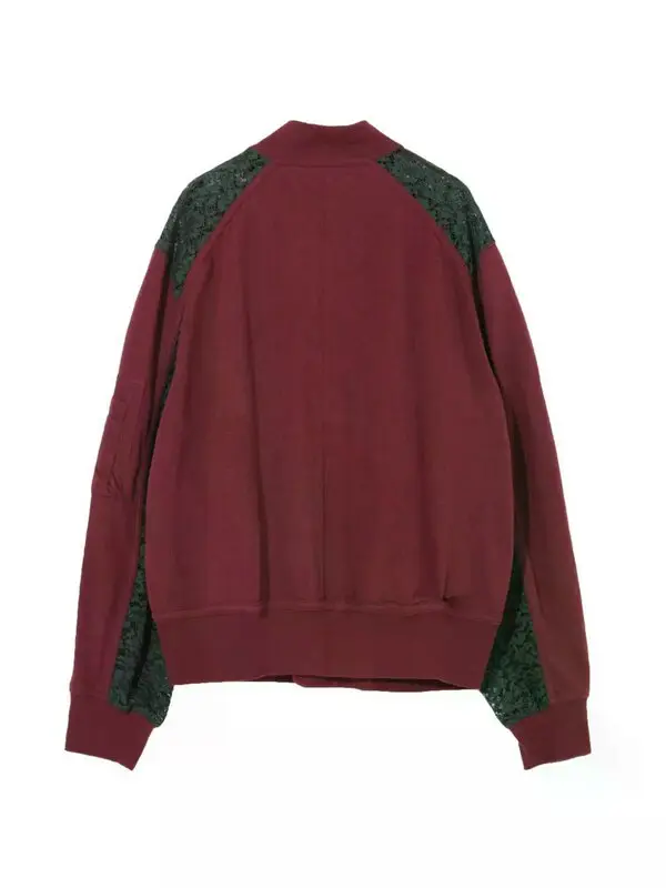 UNDERCOVERISM Lace Detail Zip-up Sweatshirt