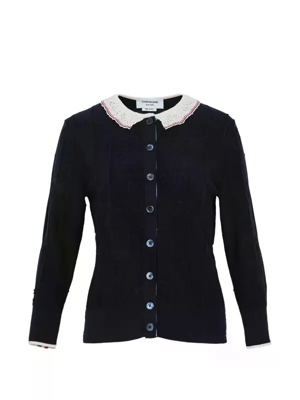 Thom Browne Bobble Stitch Sleeve Knit Cardigan