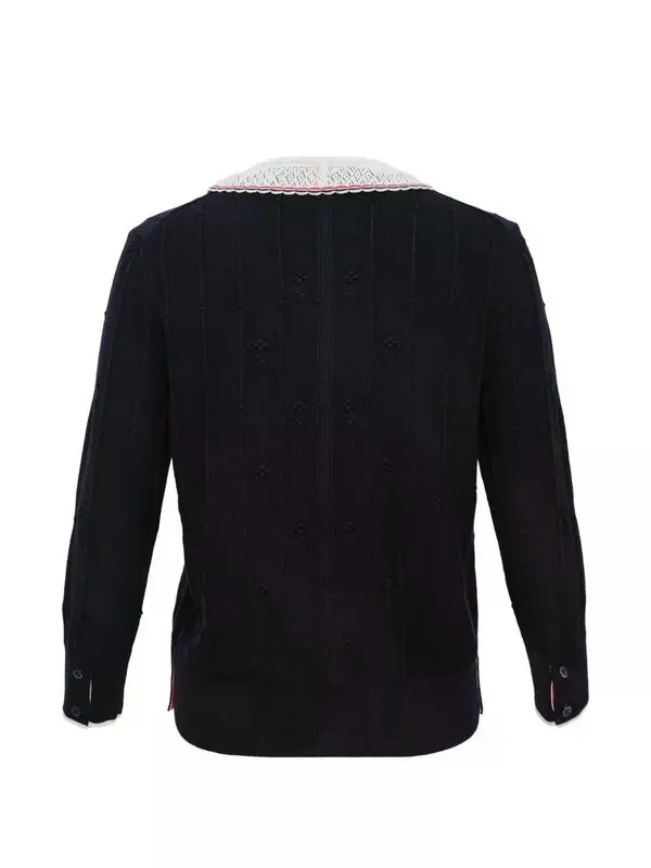 Thom Browne Bobble Stitch Sleeve Knit Cardigan