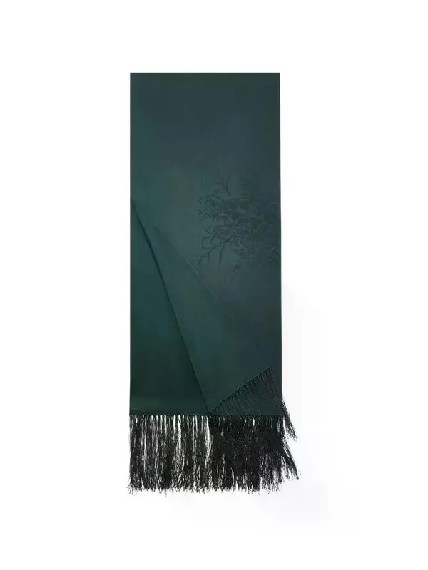 Shanghai Tang Fringed Scarf - Green