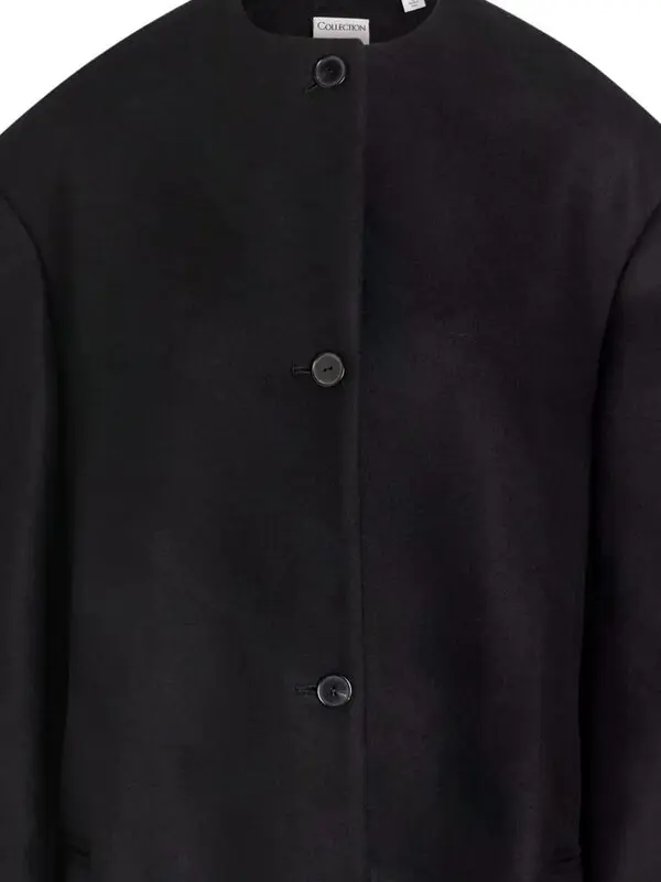 Calvin Klein Collarless Button Coat