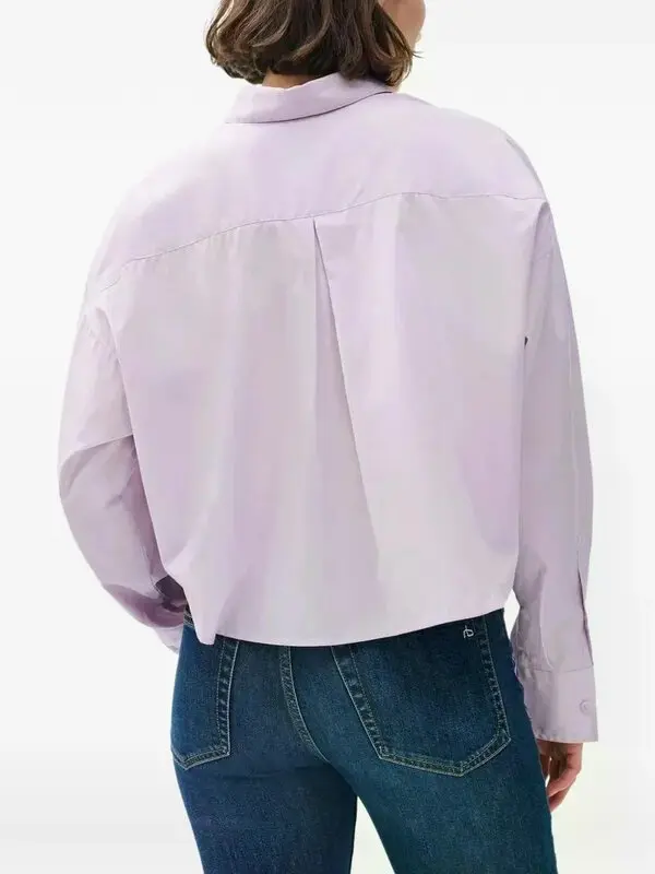 Rag & Bone Marin Cropped Shirt - Purple