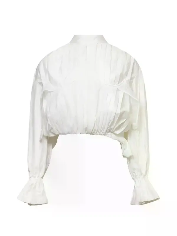 YCH Bralette Pleated Blouse