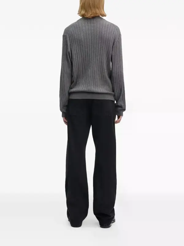 ANOTHER ASPECT Ribbed V-neck Sweater