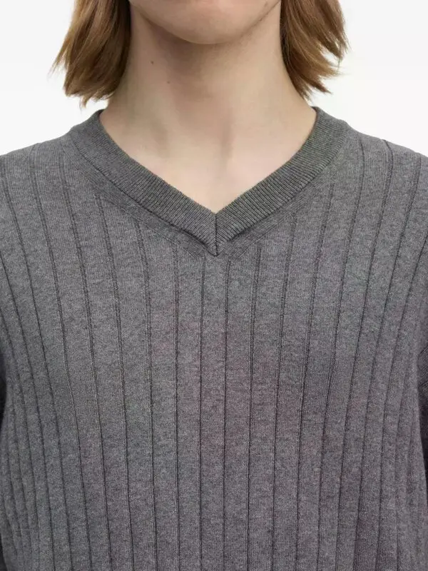 ANOTHER ASPECT Ribbed V-neck Sweater