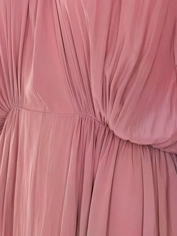 LANVIN Tie-detail Pleated Maxi Dress
