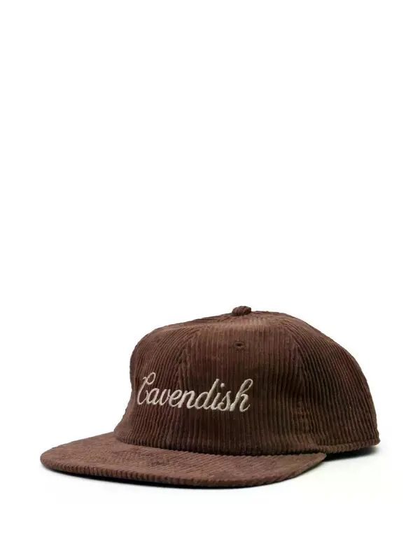 CAVENDISH Corduroy Logo Cap - Brown