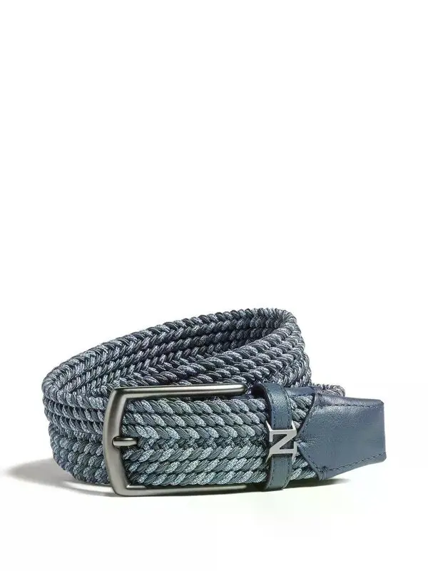 Zegna Woven Belt - Blue