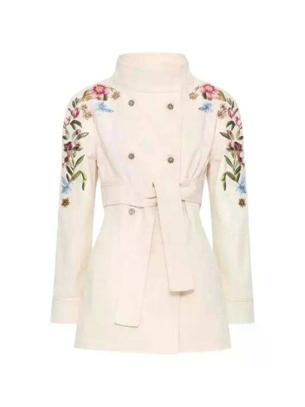 Valentino Garavani Embroidered Denim Jacket - Neutrals