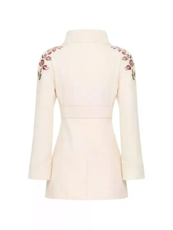 Valentino Garavani Embroidered Denim Jacket - Neutrals