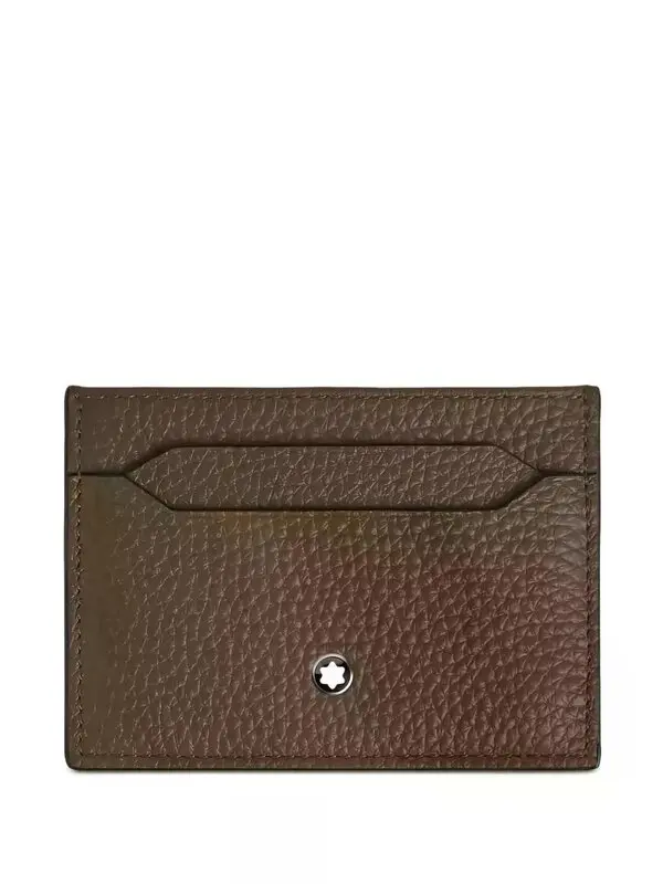 Montblanc Dove Grey Leather Card Holder - Brown
