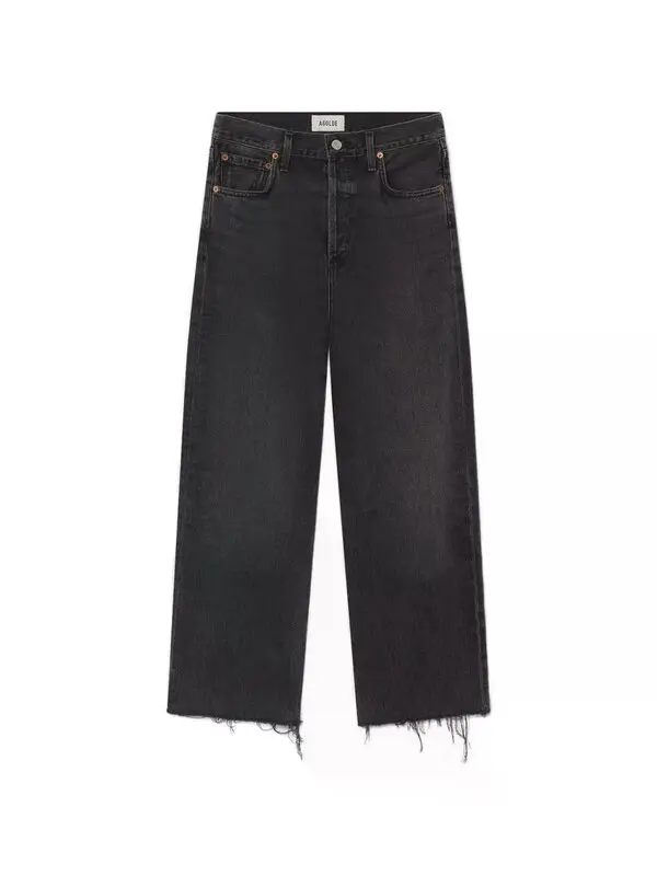 AGOLDE Frayed Hem Jeans - Black
