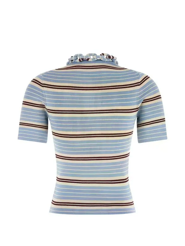 Rabanne Striped Knitwear With Chain Detail