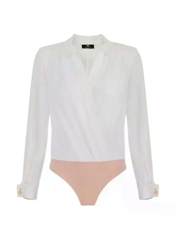 Elisabetta Franchi Wrap V-neck Top - White