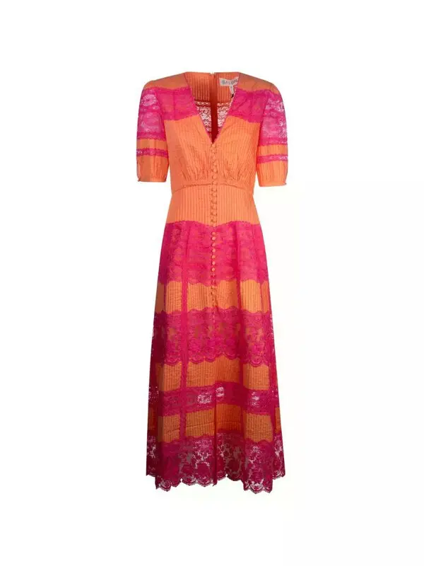 Saloni Lea Lace Maxi Dress