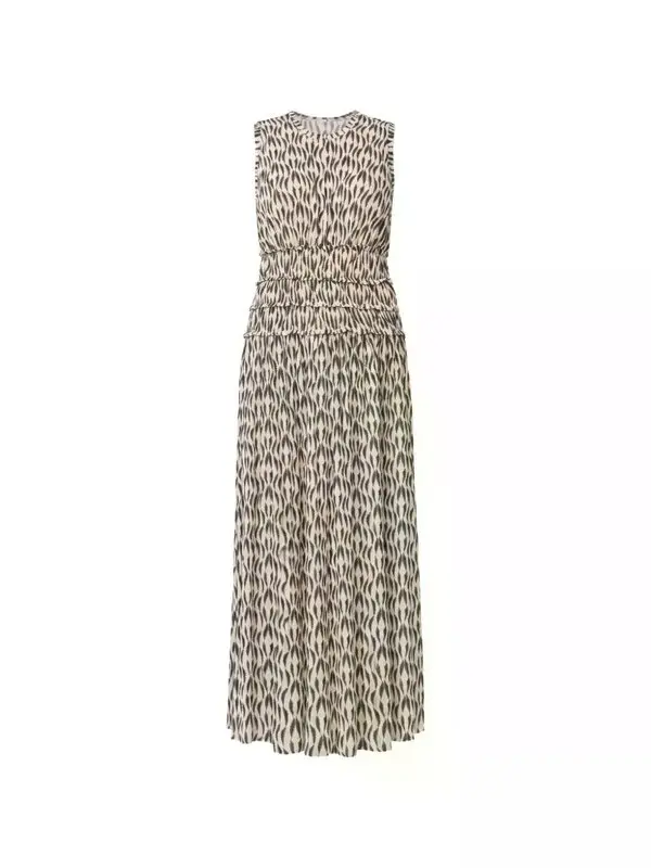 Ulla Johnson Kamaria Smocked Sleeveless Dress - Neutrals
