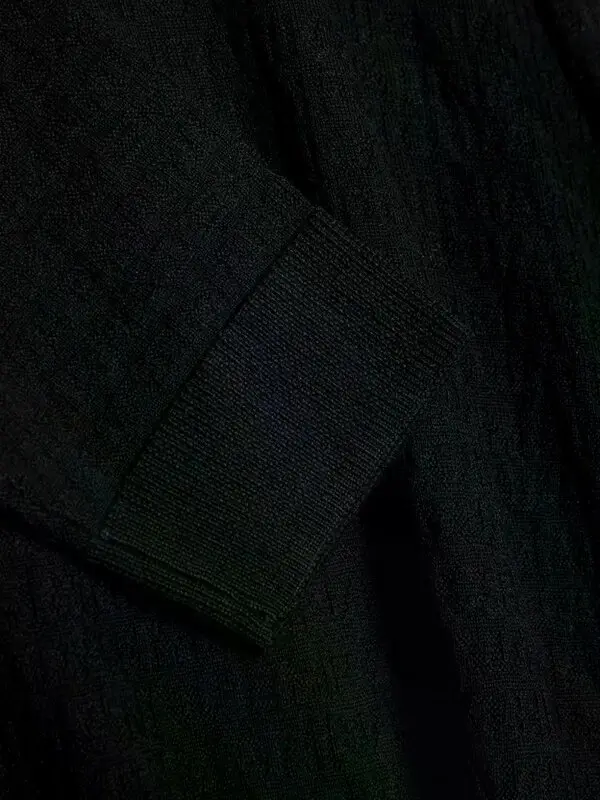 Emporio Armani Textured Crew-neck Knitwear - Black