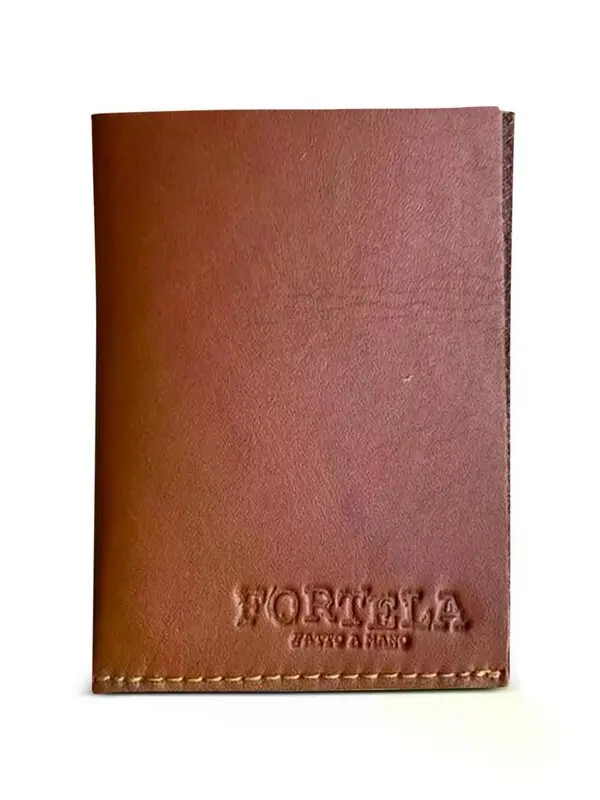 FORTELA Stitched Trim Leather Wallet - Brown