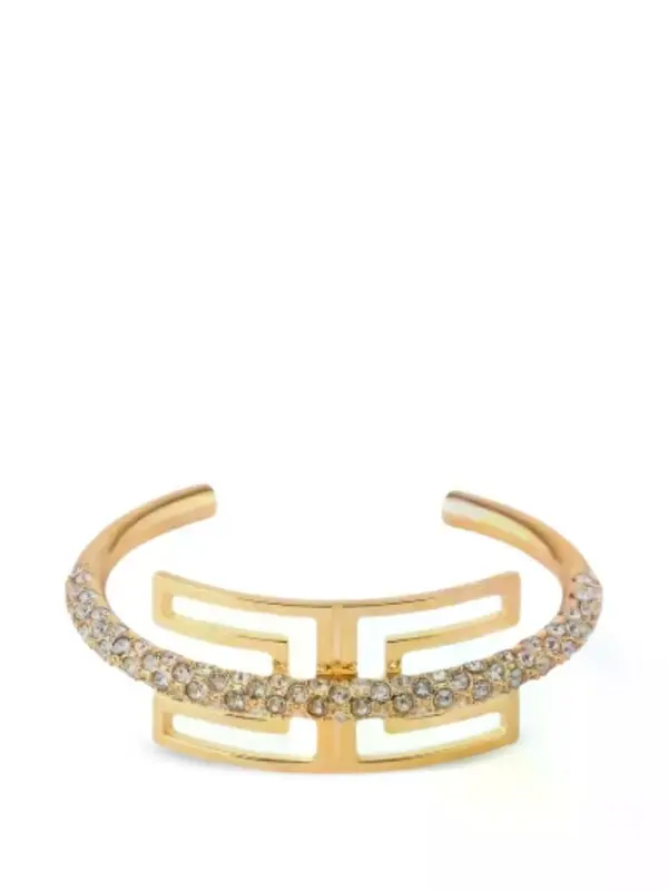 Elisabetta Franchi Geometric Embellished Bracelet - Gold