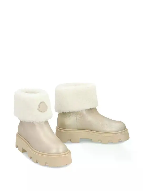 Moncler Aurea Shearling Boots - Neutrals