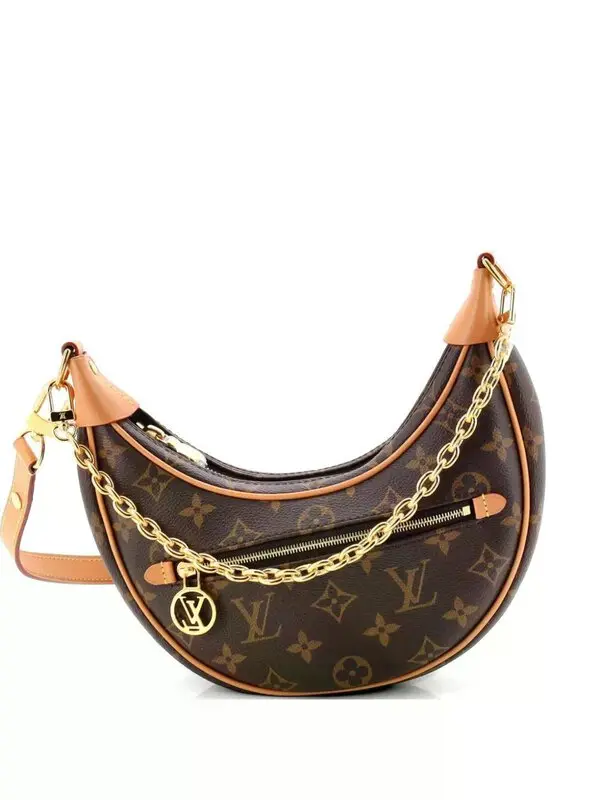 LOUIS VUITTON Loop Handbag Monogram Canvas Hobo Bag - Brown