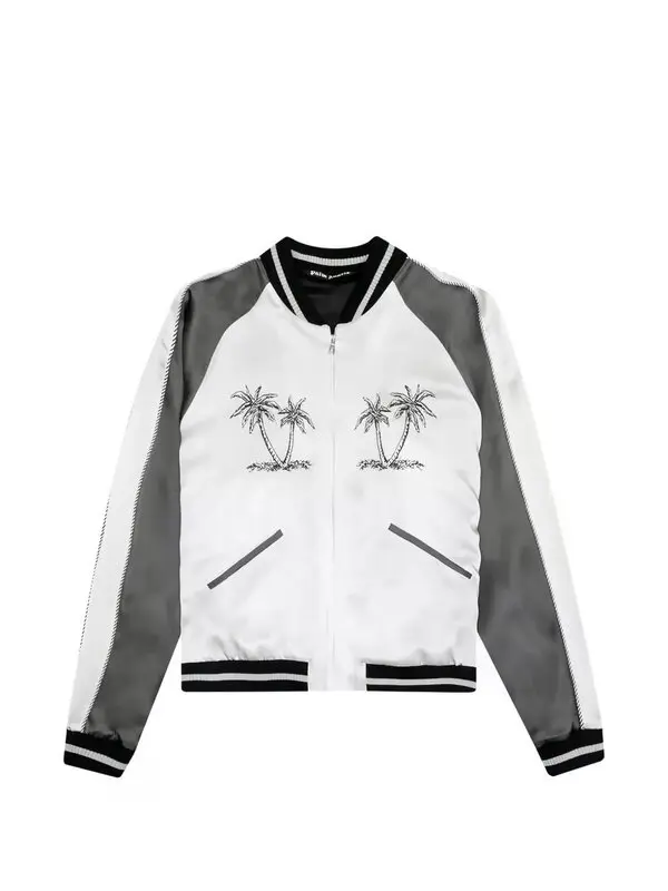 Palm Angels Palm Tree Embroidered Jacket - White