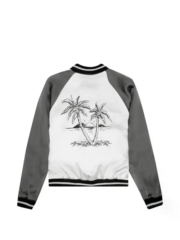 Palm Angels Palm Tree Embroidered Jacket - White