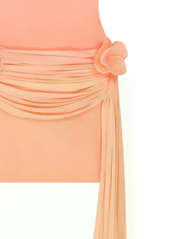 David Koma Side-flower Draped Mini Dress