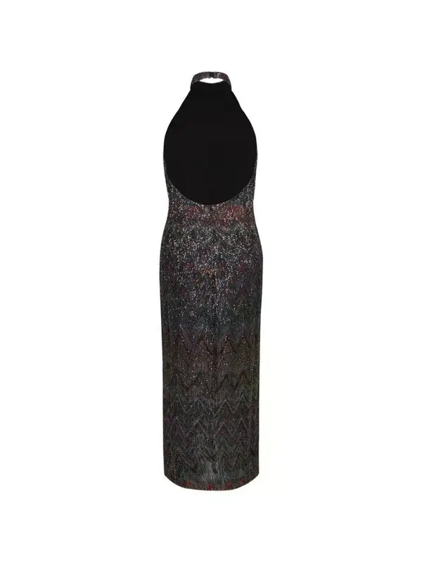 Missoni Chevron-pattern Halterneck Maxi Dress