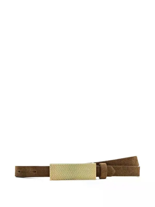L'Agence Elyse Leather Belt - Brown
