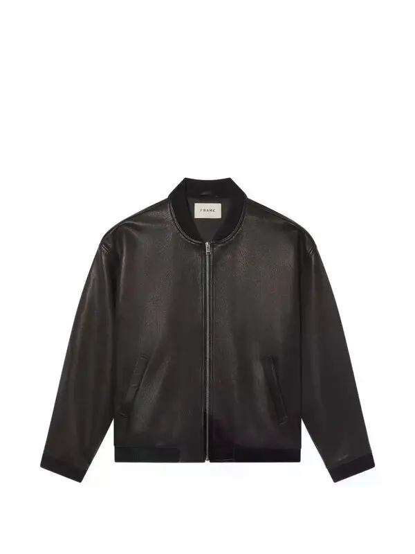FRAME Leather Bomber Jacket