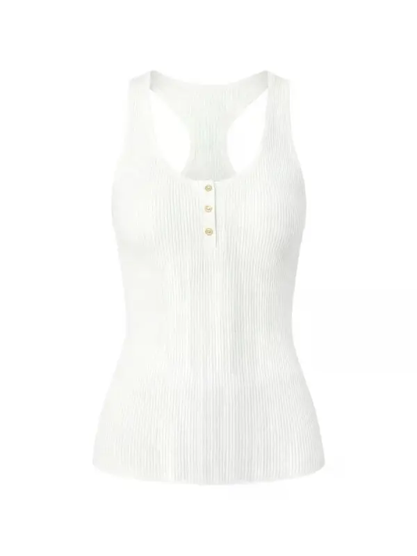 Elisabetta Franchi Ribbed Snap-button Top
