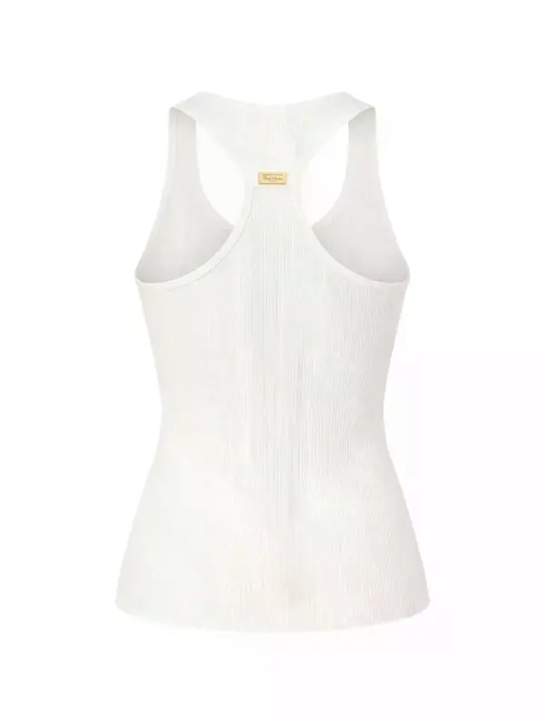Elisabetta Franchi Ribbed Snap-button Top