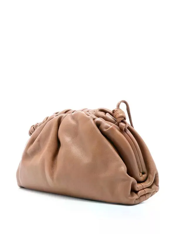 Bottega Veneta 2012-2025 Lambskin The Mini Pouch Crossbody Bag - Brown