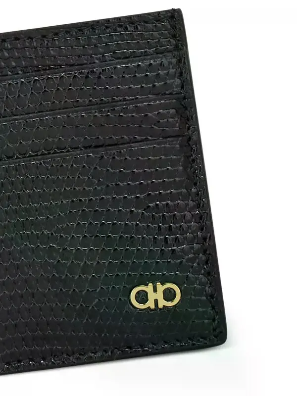 FERRAGAMO Gancini Credit Card Holder - Black