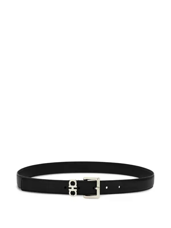 FERRAGAMO Fixed Belt With Double Hooks - Black