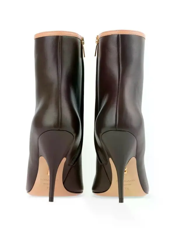 FERRAGAMO Pointed Ankle Boots With Bow Detail