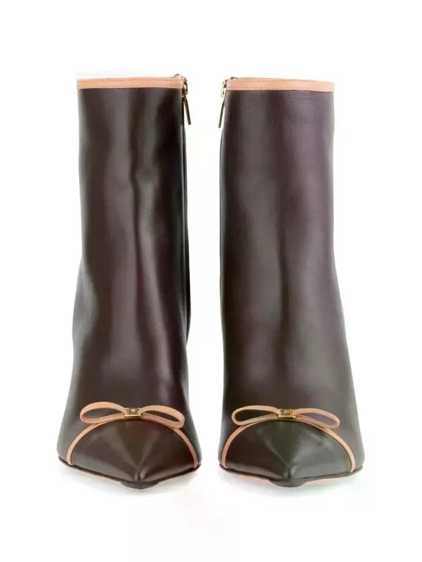 FERRAGAMO Pointed Ankle Boots With Bow Detail